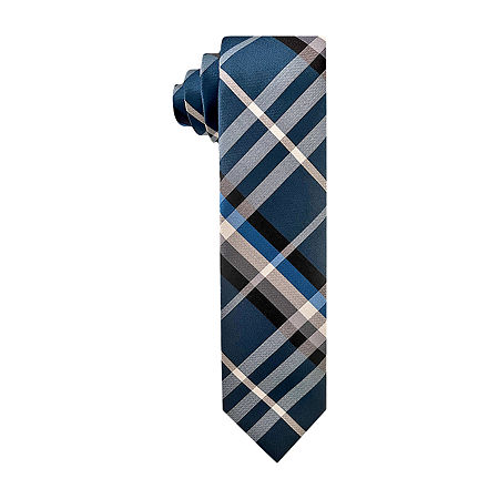Click here for J. Ferrar Plaid Tie  One Size  Blue prices
