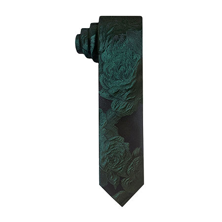 Click here for J. Ferrar Floral Tie  One Size  Green prices