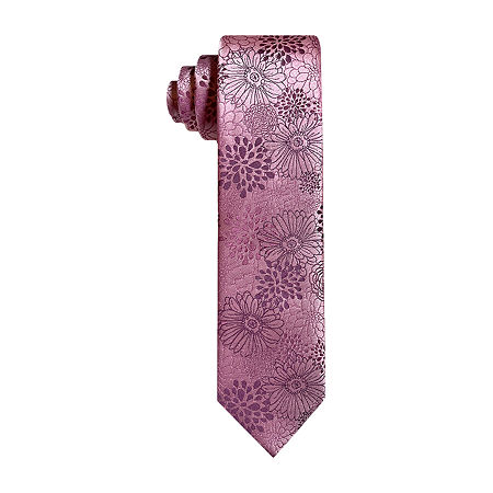 Click here for J. Ferrar Floral Tie  One Size  Pink prices