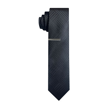 Click here for J. Ferrar Geometric Tie  One Size  Black prices