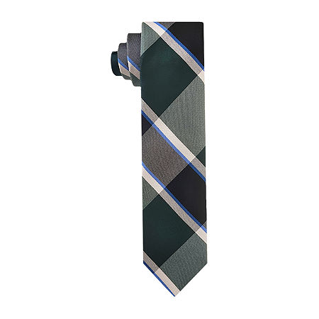 Click here for J. Ferrar Plaid Tie  One Size  Green prices