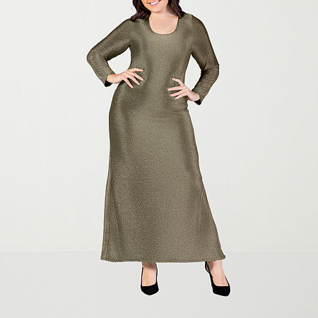 Click here for 24seven Comfort Apparel Plus Size Long Sleeve Maxi... prices