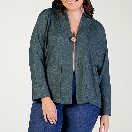 Click here for 24seven Comfort Apparel Plus Size Button Front Lon... prices