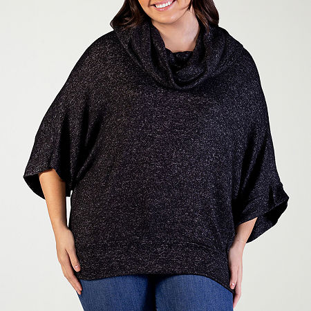 Click here for 24seven Comfort Apparel Plus Size Cowl Neck Dolman... prices