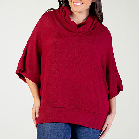Click here for 24seven Comfort Apparel Plus Size Cowl Neck Dolman... prices