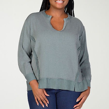 Click here for 24seven Comfort Apparel Plus Size Relaxed Fit Rib... prices