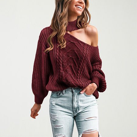 Click here for CUPSHE Womens High Neck Cut Outs Long Sleeve Pullo... prices