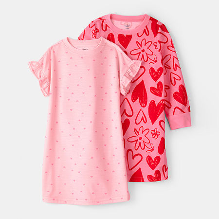 Click here for Carters Girls Round Neck Long Sleeve 2-pc. Nightgo... prices