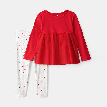 Click here for Carters Toddler Girls 2-pc. Pant Set  5t  Red prices
