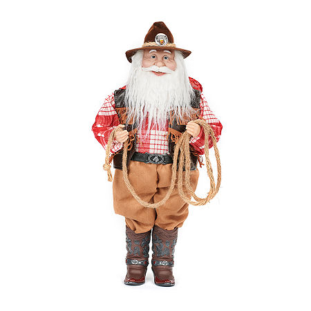 Click here for Roman 18H Cowboy Santa Christmas Tabletop Decor  O... prices