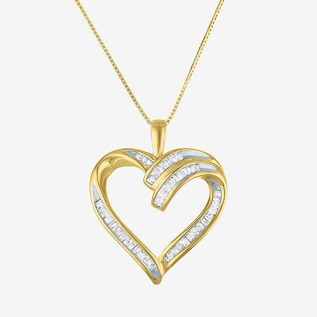 Click here for 1/3 CT.T.W. Natural Diamond 10K Yellow Gold Heart... prices