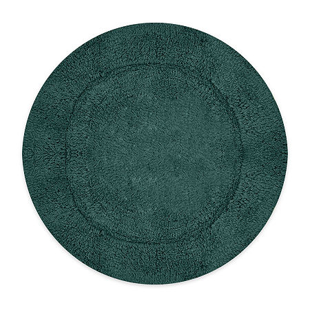 Home Weavers Inc Waterford Round Bath Rug  One Size  Green