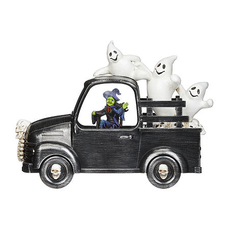 Click here for Roman 7H Lighted Swirl Witch Truck With Ghosts Hal... prices