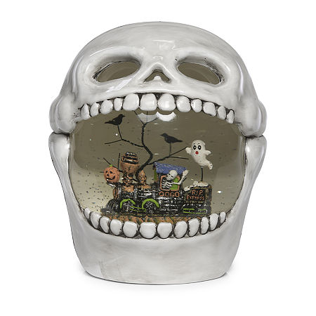 Click here for Roman 7 Lighted Skull Swirl Halloween Tabletop Dec... prices