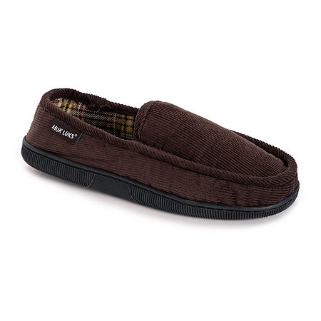 Click here for Muk Luks Corduroy Moccasin Mens Memory Foam Slip R... prices