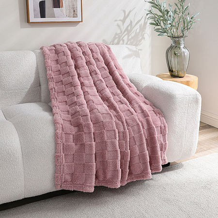 Click here for Zane Plush Throw  One Size  Pink prices