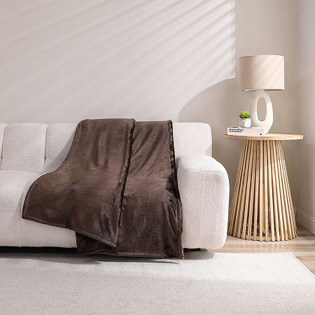 Click here for Ellora Plush Heavyweight Throw  One Size  Brown prices