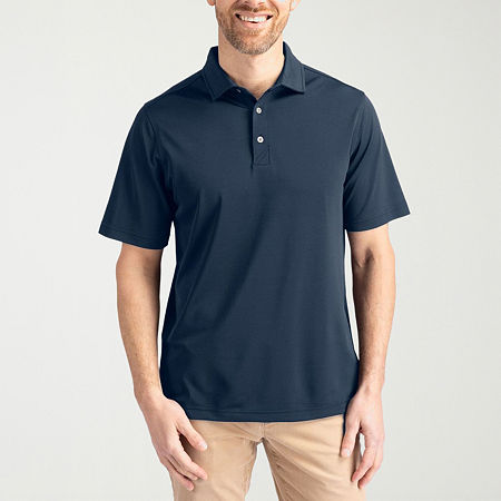 Cutter & Buck Mens Virtue Eco Pique Recycled Polo - Navy blue