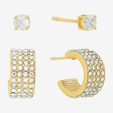 Click here for Sparkle Allure Womens Crystal 14K Gold Over Brass... prices