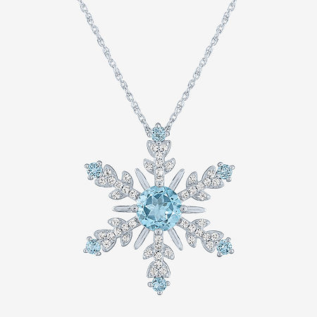 Click here for Womens Genuine Blue Topaz Sterling Silver Snowflak... prices