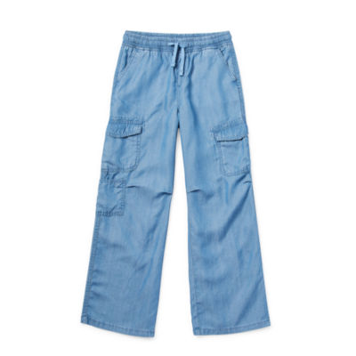 Thereabouts Little & Big Girls Straight Cargo Pant, Color: Lt Wash ...