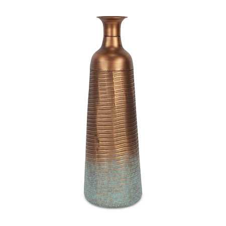 Click here for Cheungs Kyani Copper And Teal Vase  One Size  Oran... prices
