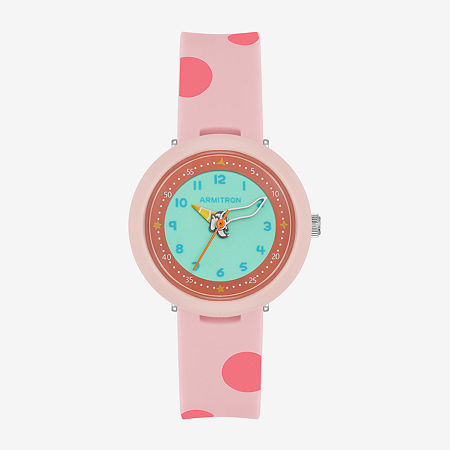 Armitron Kids Quartz Dottie Pink Silicone Watch  30mm - Pink