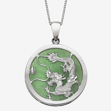 Click here for Dragon Womens Genuine Green Jade Sterling Silver 1... prices