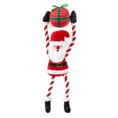 Paw & Tail Santa Rope Toy, Color: Red - JCPenney