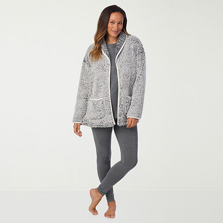 Click here for Cuddl Duds Womens Long Sleeve Cardigan - Grey prices