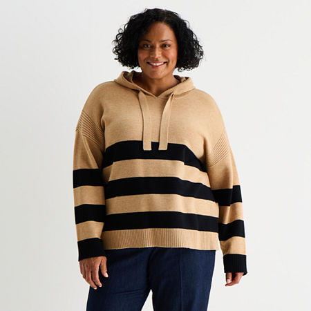 Click here for Liz Claiborne Plus Womens Hooded Long Sleeve Pullo... prices