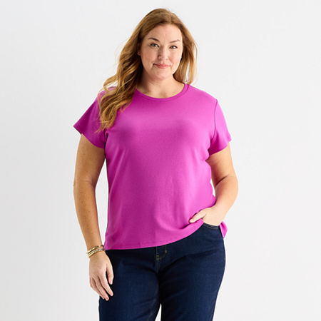 Click here for Liz Claiborne Womens Plus Crew Neck Short Sleeve T... prices
