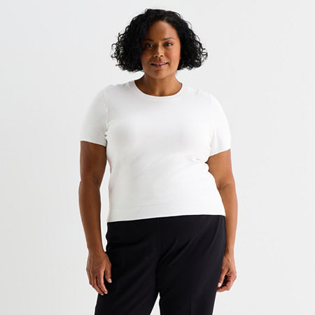 Click here for Liz Claiborne Plus Womens Crew Neck Short Sleeve P... prices