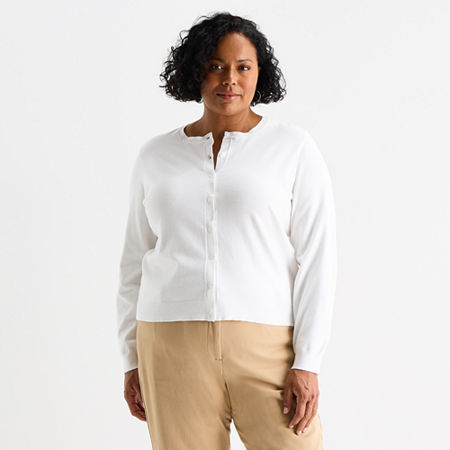 Click here for Liz Claiborne Womens Crew Neck Long Sleeve Button... prices