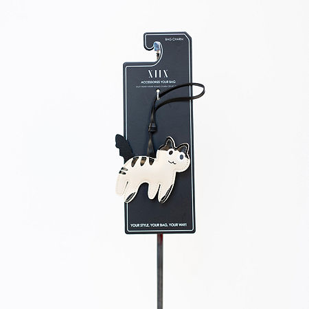 Click here for Collection Xiix Cat Bag Charm  One Size  White prices