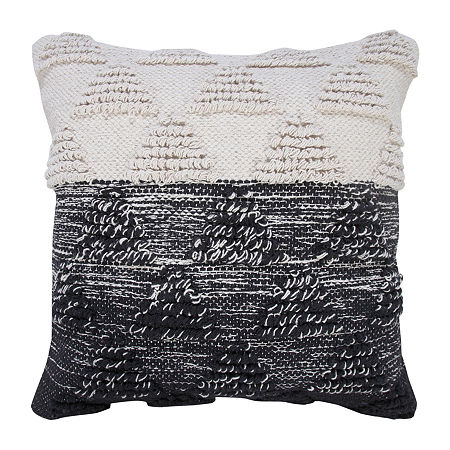Click here for Lr Home Neela Bordered Square Throw Pillow  One Si... prices