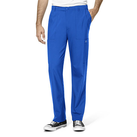 Wink Mens W123 Flat Front Cargo Scrub Pant - Royal