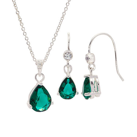 Click here for Sparkle Allure Womens Green Cubic Zirconia Pure Si... prices