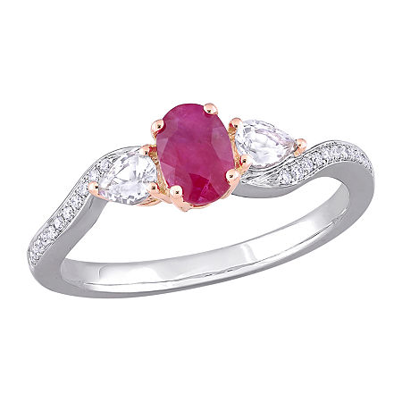 Click here for Womens Diamond Accent Lead Glass-Filled Red Ruby 1... prices