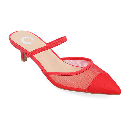 Click here for Journee Collection Womens Allana Mesh Heels - Red prices