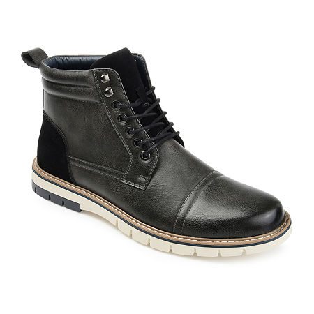 Vance Co. Mens Lucien Cap Toe Ankle Boots - Gray