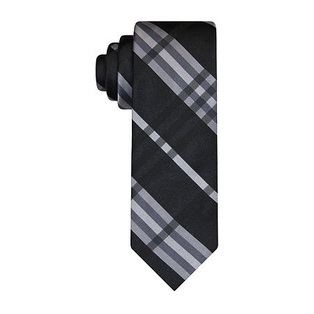 Click here for Van Heusen Extra Long Plaid Tie  One Size  Black prices