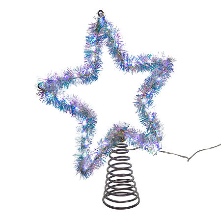 Click here for Kurt Adler 12.2 White Led Silver Star Christmas Tr... prices