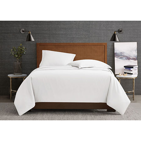 London Fog Garment Wash Solid 2 Piece Duvet Cover Set  Twin/Twin Xl - White