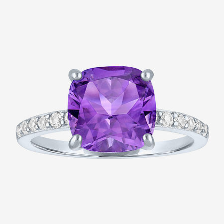 Click here for Womens Lab Created Gemstone Sterling Silver Side S... prices