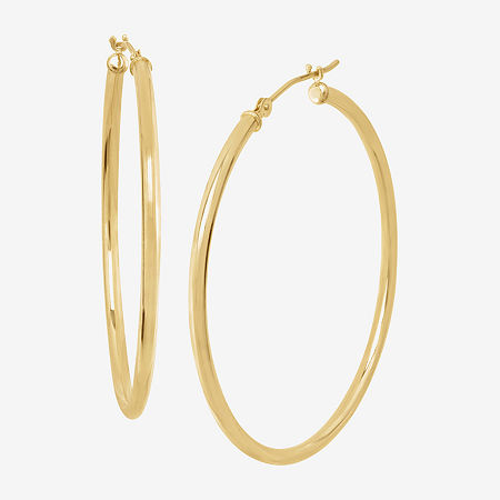 Click here for Limited Quantities! Womens 14K Gold 40mm Round Hoo... prices