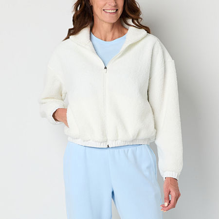 Click here for Xersion Womens Boucle Sherpa Jacket  Medium  White prices
