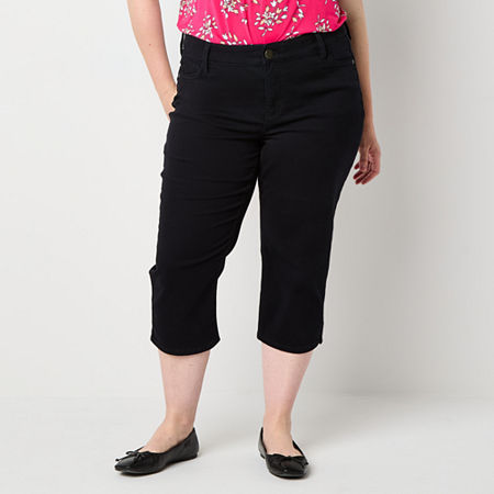 Click here for Liz Claiborne Sara Womens Slim Mid Rise Plus Capri... prices
