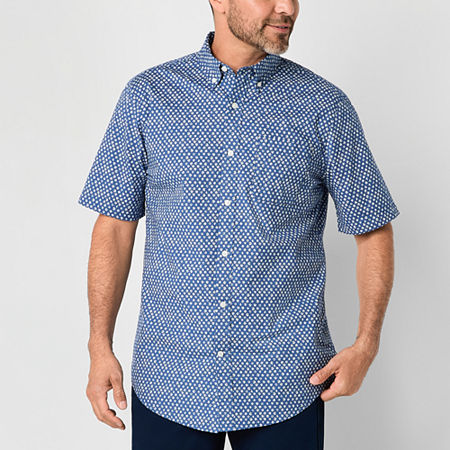 Click here for St. Johns Bay Mens Stretch Poplin Short Sleeve Cla... prices