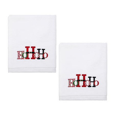 Avanti HoHoHo Cotton Hand Towel Set  28 x 16 - White